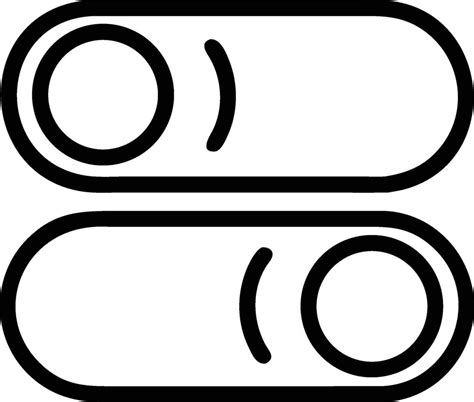 Toggle Switch Button On Off Icon Illustration For User Interface Design