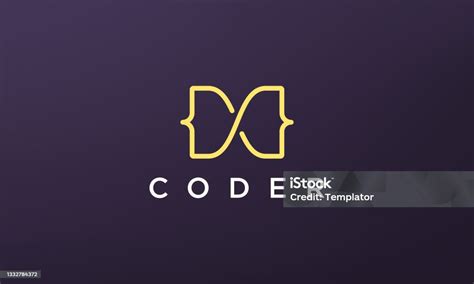 Programming Code Technology Logo In A Simple And Modern Style Stok