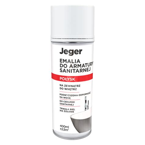 Emalia W Sprayu Do Armatury Sanitarnej Biały Połysk 400 Ml Jeger