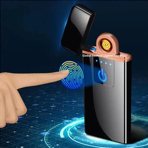Usb Rechargeable Windproof Double Arc Lighter With Led Display And