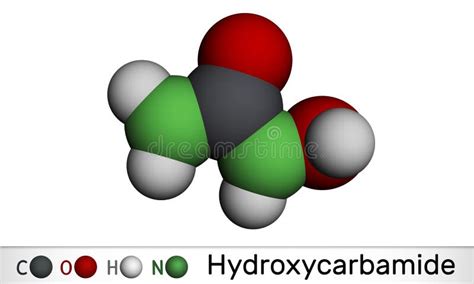 Hydroxycarbamide Hydroxyurea Molecule It Is Antimetabolite Drug To Treat Sickle Cell Anemia