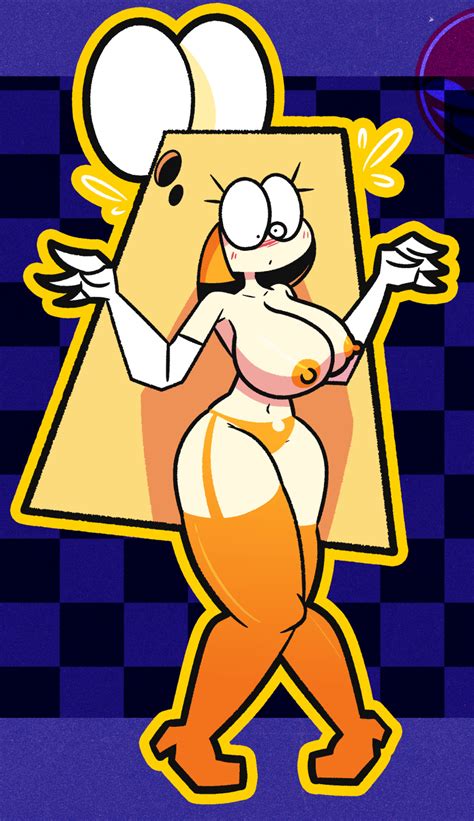 Rule 34 2023 4 Fingers Big Breasts Blush Checkered Background Cheese Cheese Toppin Elbow