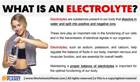 What Is An Electrolyte Definition Of Electrolyte