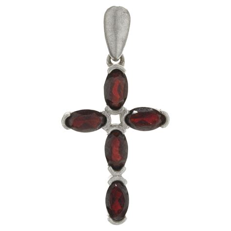 Native American Ac Sterling Silver Multi Stone Cross Pendant At 1stdibs
