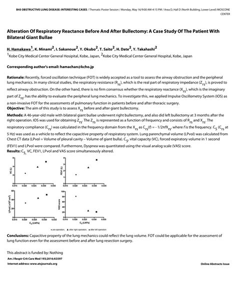 Pdf Alteration Of Respiratory Reactance Before And After Bullectomy
