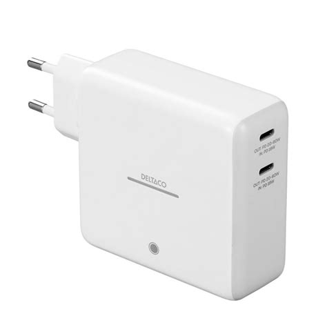 Deltaco GaN USB C Lader M Powerbank 9600 MAh 2xUSB C 889 Kr Gratis Frakt