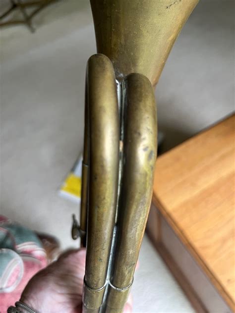 Antique Brass Military Style Brass Bugalhorn W Adj Mouth Piece