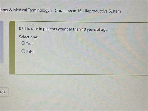 Bph Is Rare In Patients Younger Than 40 Studyx