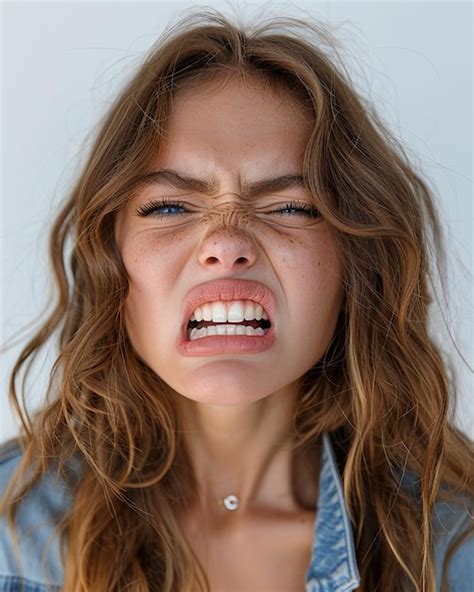 A Woman With Her Mouth Open And The Word Quot On It Quot Premium Ai Generated Image