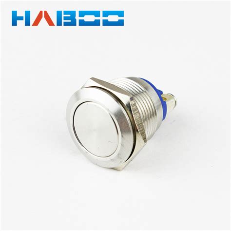 Reset Pcb Metal Screw Round Button 16mm Stainless Steel 1no 1nc 2a Switch Metal Switch And