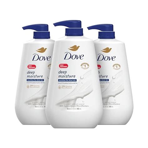 3 Bottles Of 306oz Dove Deep Moisture Body Wash With Pump Now Just 12