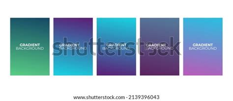 Collection Abstract Multicolored Gradient Vector Cover Stock Vector