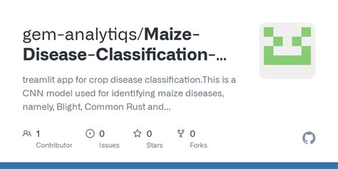 Github Gem Analytiqsmaize Disease Classification Model Treamlit App For Crop Disease