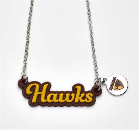 Hawthorn Hawks Script Necklace