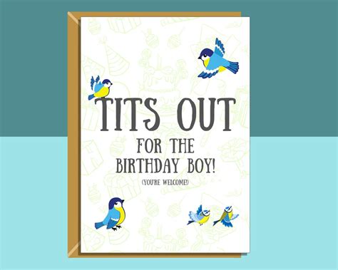Funny Birthday Card For Him Can Be Personalised Inside Rude Adult