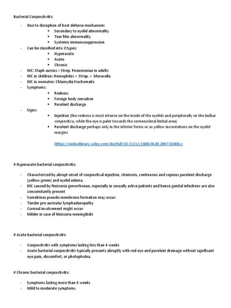 Bacterial Conjunctivitis Pdf Clinical Medicine Human Eye