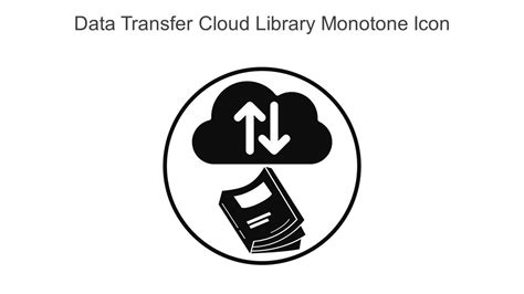 Data Transfer Cloud Library Monotone Icon In Powerpoint Pptx Png And