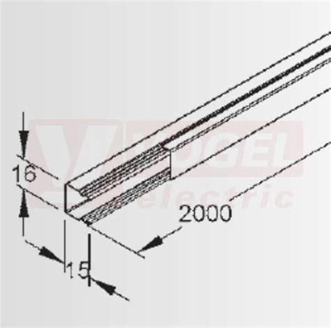 Llk 16016 Kanál S Víkem 16x16x2000mm Ocel Pozink S Děrováním Dna