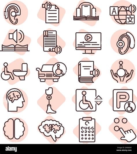 Disability Program Illustration Vector On A White Background Stock