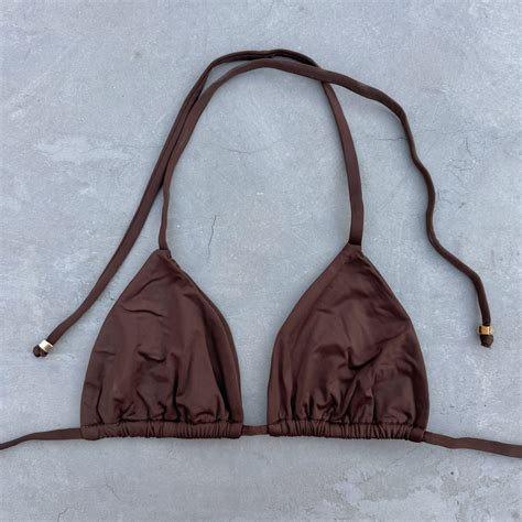 Cocoa Brown Triangle Bikini Top Mybrazilianshop