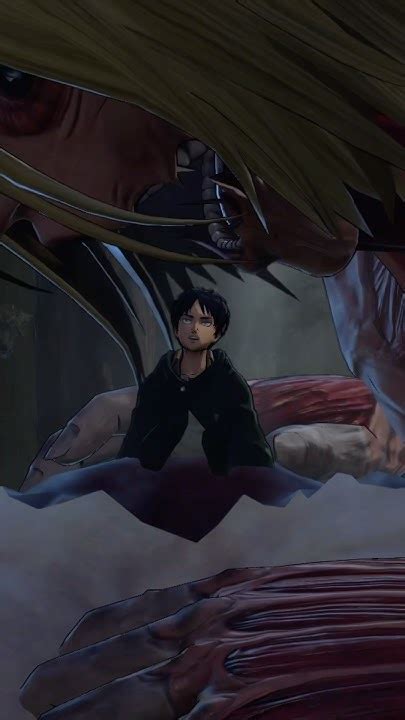 Female Titan Eats Eren Vs Attack Titan Aot Wings Of Freedom Pc Aot Attackontitan Shorts