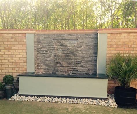 Water Feature Wall With Slate Effect Tiles By Water Feature Design