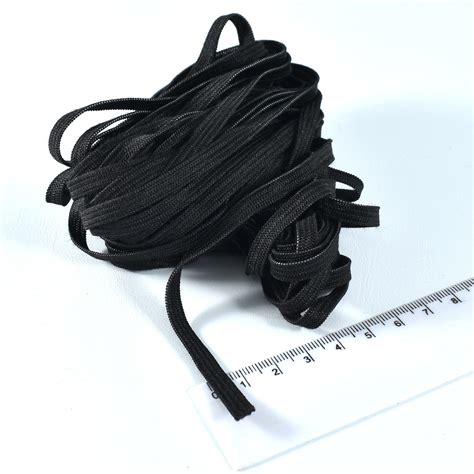 Elastic Braid 6 Cord 6mm Black Fabric8