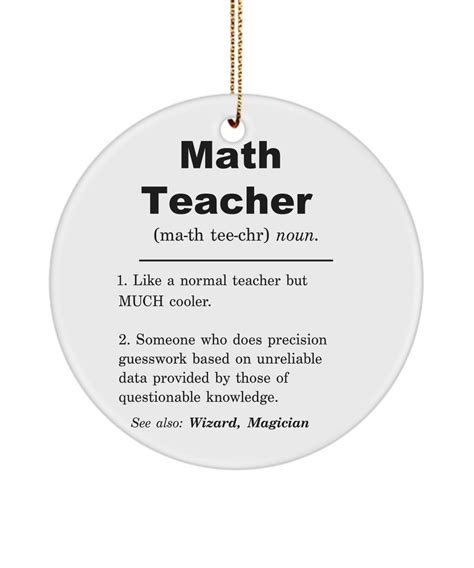 Math Teacher T Math Teacher Ornament Best Math Teacher Math