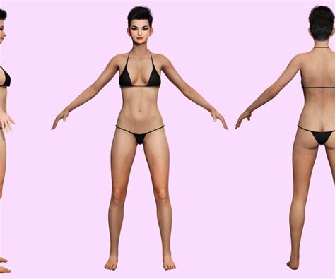 Artstation Pixie Casual Girl Basic Version Game Assets