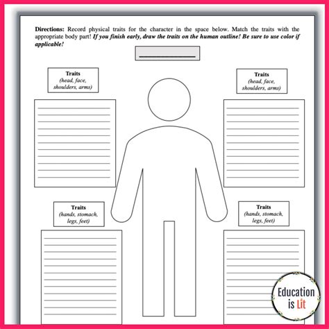 Direct And Indirect Characterization Worksheets And Graphic