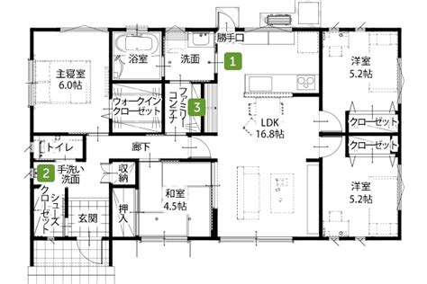 平屋実例見学会。熊本市南区城南町・28坪4ldkの平屋のお家 シアーズホーム 注文住宅で建てる一軒家