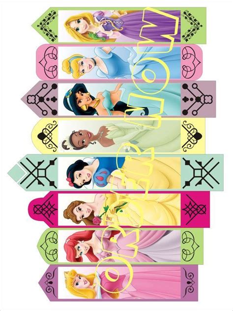 Disney Princess Bookmarks Printable Disney Bookmarks Disney