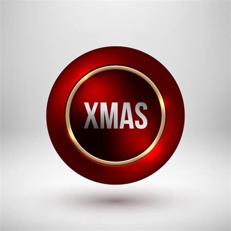 Premium Vector Red Merry Christmas Xmas Abstract Round Premium