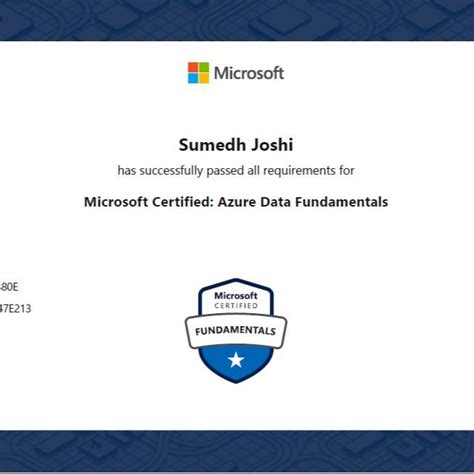 Sumedh Joshi On Linkedin Im Happy To Share That Ive Obtained A New Certification Microsoft…