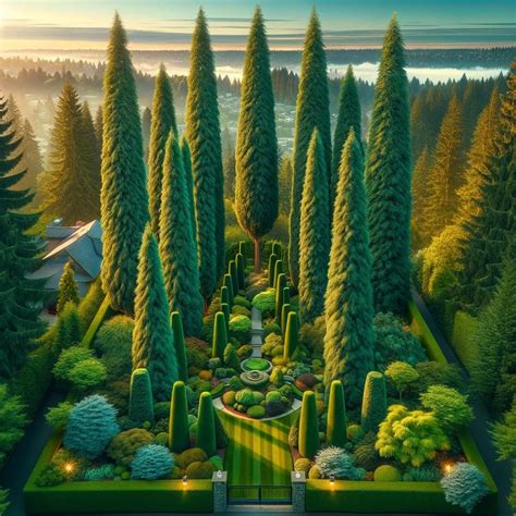 Bellevues Specimen Grade Arborvitae Landscape Elevation