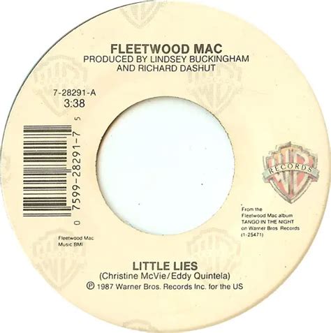 Little Lies Fleetwood Mac 7inch Vinyl Recordsale