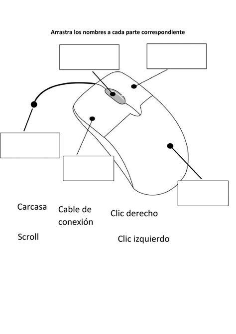 partes del mouse exercise teaching reading comprehension computer