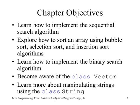 Applications Of Arrays Searching And Sorting And Strings Ppt Video