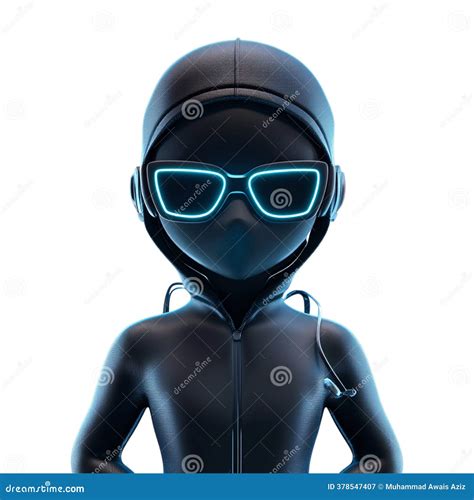 Cartoon Hacker Character Cyber Threat For Internet Privacy And