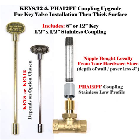 Option 8 Key And Key Valve Shaft Extension Coupling