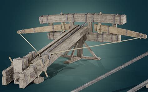3d Model Medieval Ballista Vr Ar Low Poly Cgtrader
