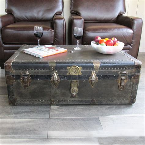 1920s Steamer Trunk Coffee Table Vintage Home Decor