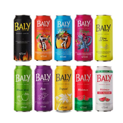 Energetico Baly 473ml Varios Sabores Energy Drink Com E Sem Açucar Shopee Brasil