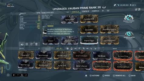 Warframe Vauban Prime Build Youtube