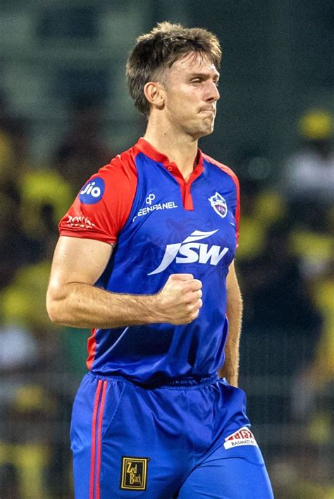 Chennai Delhi Capitals Mitchell Marsh Celebrates The Dismissal Of Csks Ravindra Jadeja