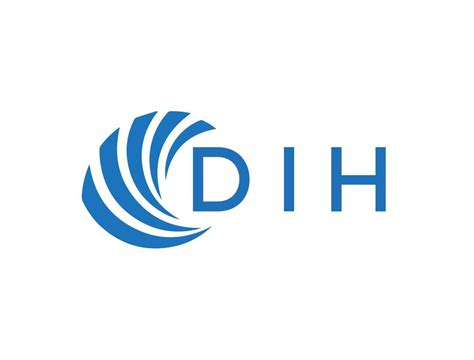 Dih Letter Logo Design On White Background Dih Creative Circle Letter