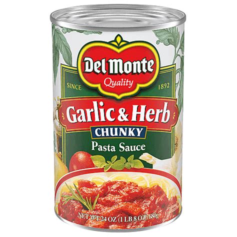 Del Monte Chunky Garlic And Herb Pasta Sauce 24 Oz Shop Walter Mart