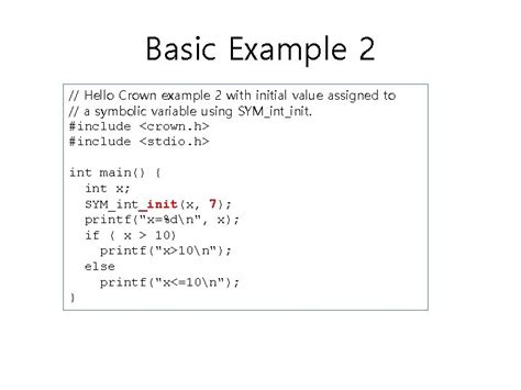 Crown Examples Basic Examples Function Examples Limitation Examples