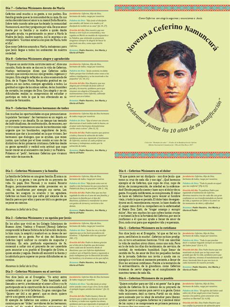 Novena A Ceferino Namuncurá Pdf Orador Del Señor Oración