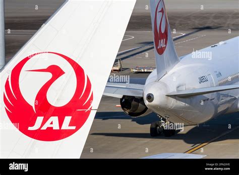 Tokyo Tokyo Japan 1st Feb 2019 The Tail Planes Of Two Japan